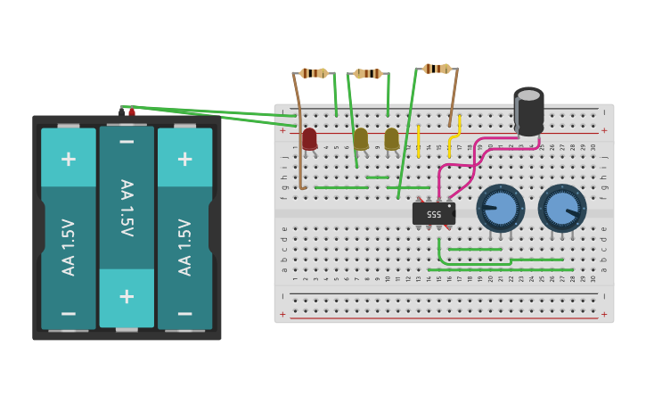 Circuit Design Trial 2 With Potential Meter Tinkercad