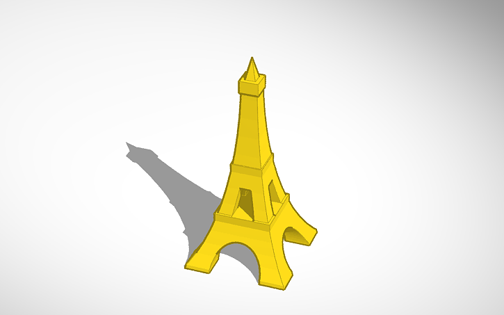 3D design Simple eiffel tower - Tinkercad