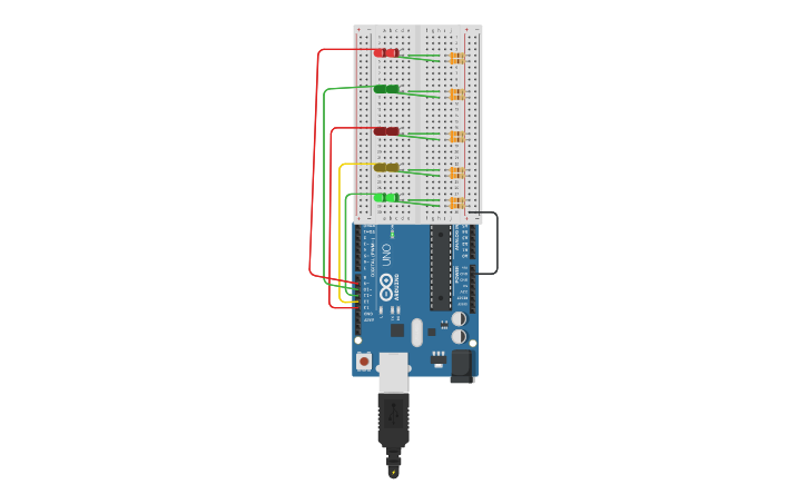 Circuit design ARDUINO – PROJETO 2 CONTROLE POR LED | Tinkercad