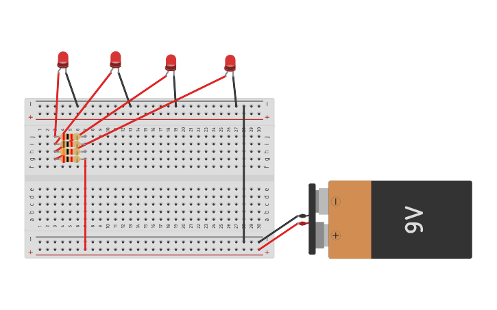 Circuit design Lab 2 Parallel - Tinkercad