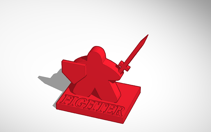 3D design Fighter Meeple | Tinkercad