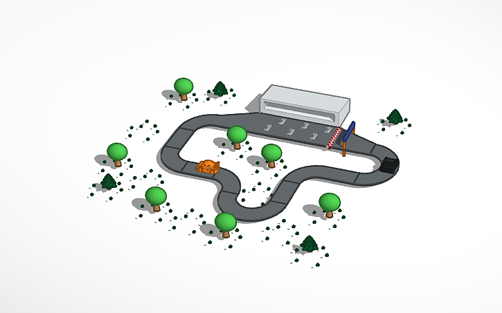 3D design Racetrack - Tinkercad