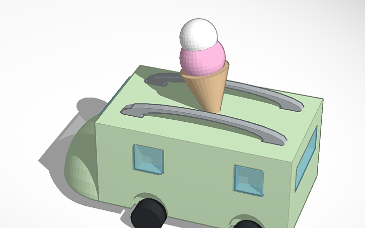 3D design Choice Project - Ice cream truck - Tinkercad