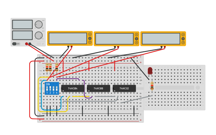 Circuit design FUNCION SIMPLIFICADA | Tinkercad