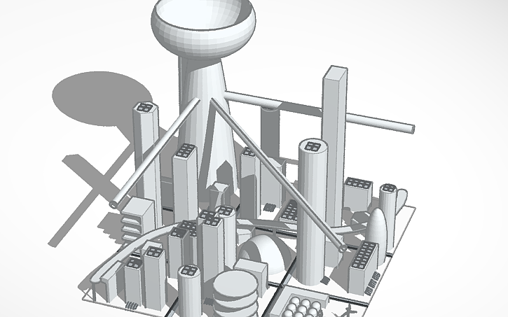 3D design Future Green City - Tinkercad