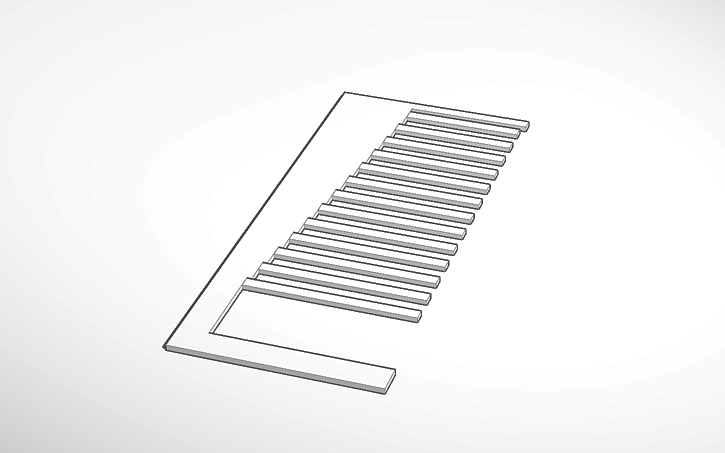 3d Design Parametric Music Box Replacement Keys Tinkercad