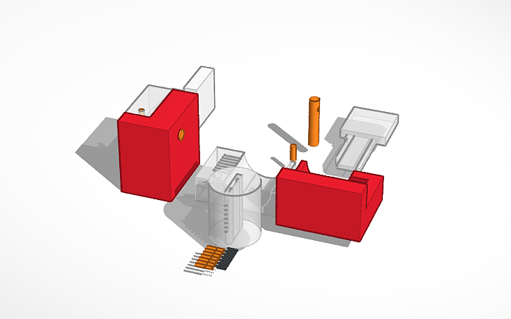 3D design Pin and tumbler working lock. Simple model. - Tinkercad