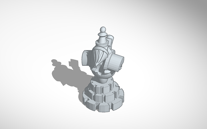 3D design Steampunk Robot Pawn #chess | Tinkercad