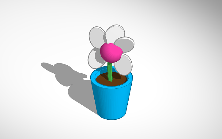 3D design Flower in Pot - Tinkercad