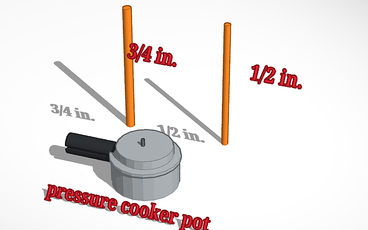 3D design Pressure Cooker Pot Still - Tinkercad