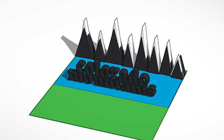 3D design mountain - Tinkercad