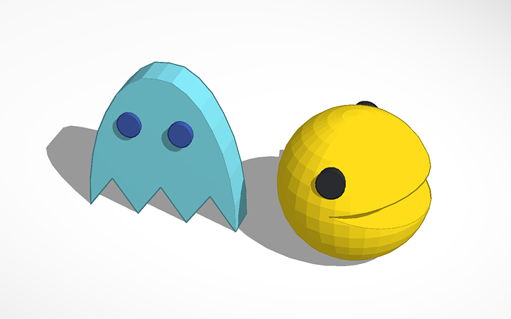 3D design pacman - Tinkercad