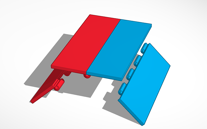 3D design breakaway Hinge #flat #hinge - Tinkercad