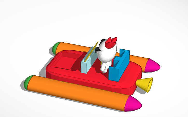 3D design beany and his jet boat | Tinkercad
