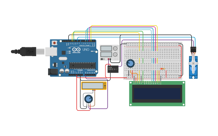 Circuit Design Control Servo With Potentiometer Tinkercad