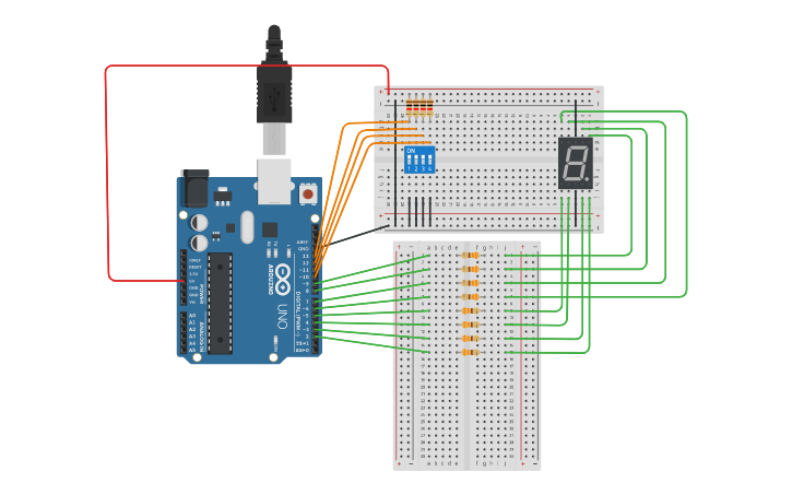 Circuit design Display 7 - Tinkercad