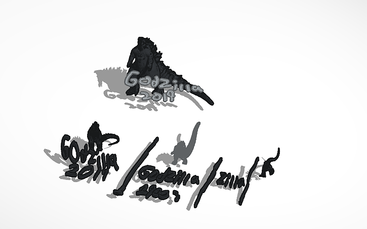 3D design Evolution of Godzilla - Tinkercad