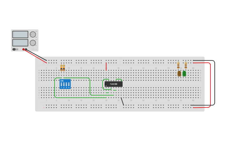Circuit design latch - Tinkercad