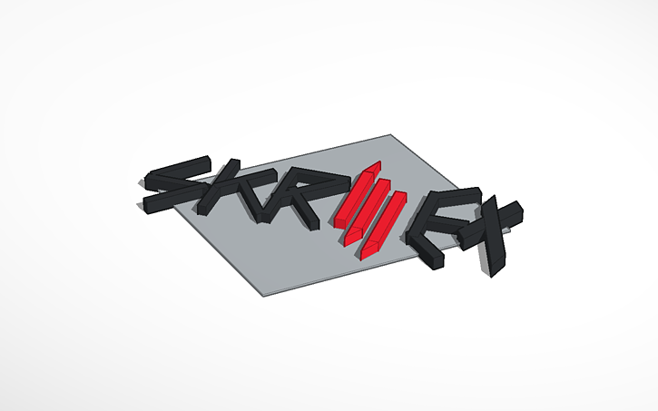 3D design Skrillex HD logo | Tinkercad