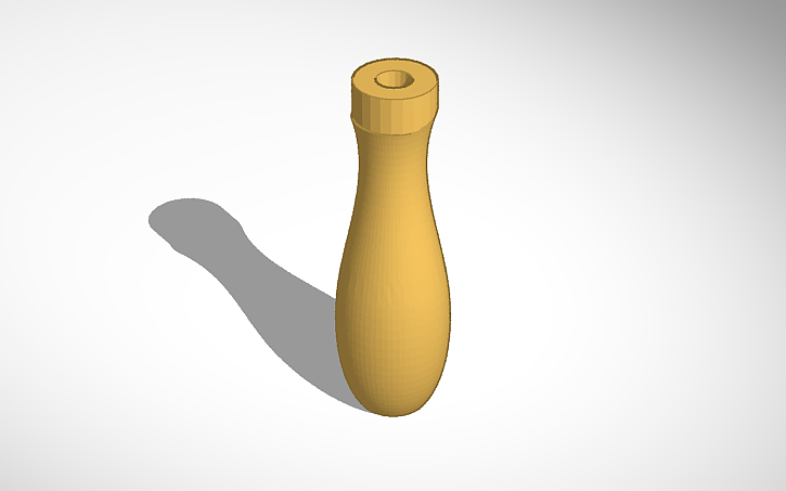3D design razor handle - Tinkercad