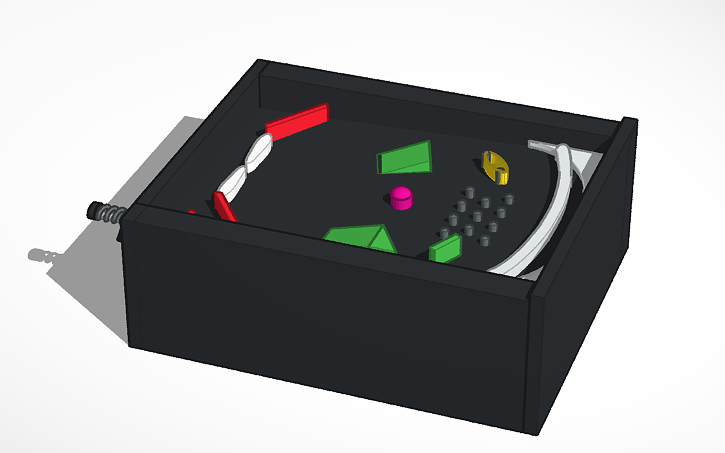 3D design Pinball machine - Tinkercad