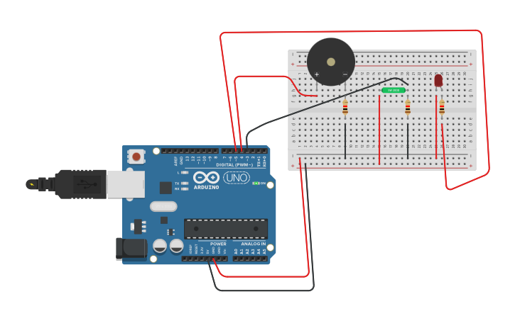 Circuit design Copy of Program of tilt sensor - Tinkercad