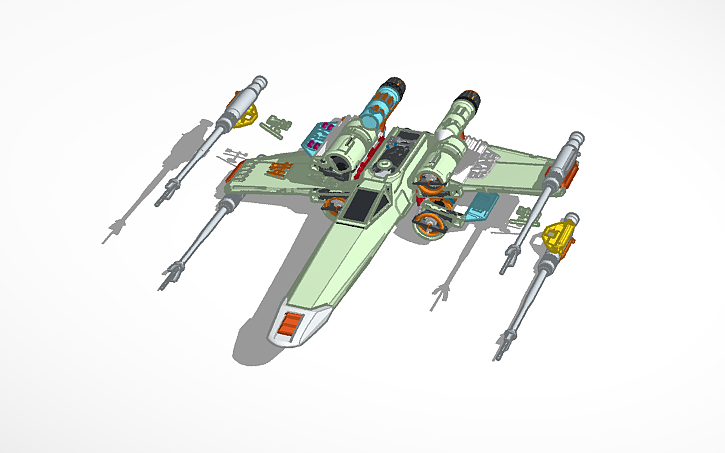 3D design X_Wing project - Tinkercad