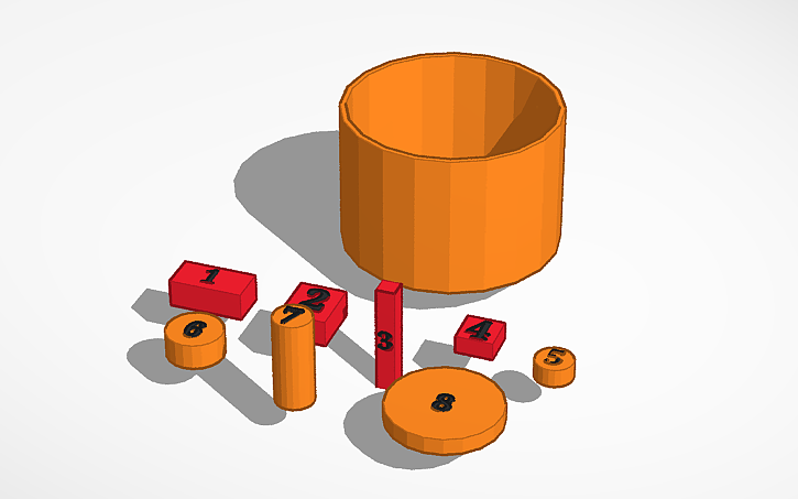 3D design Candy Bucket Volume Challenge 2 - Tinkercad