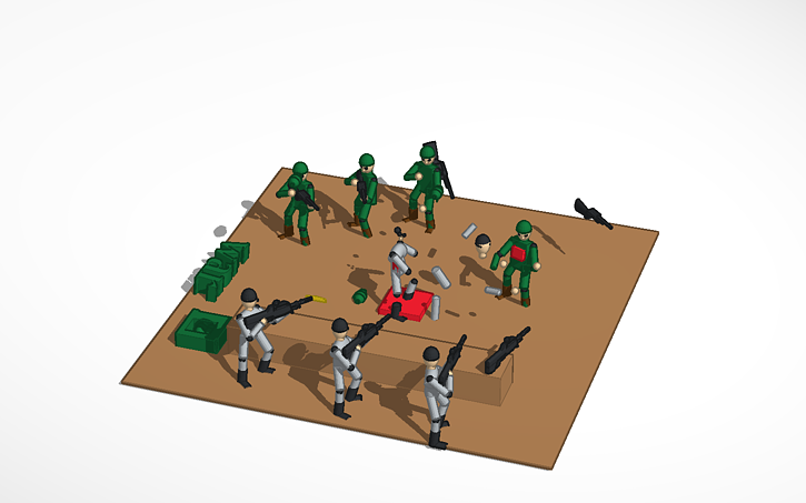 3D design battlefield - Tinkercad