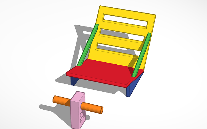 3D design toboggan seats - Tinkercad