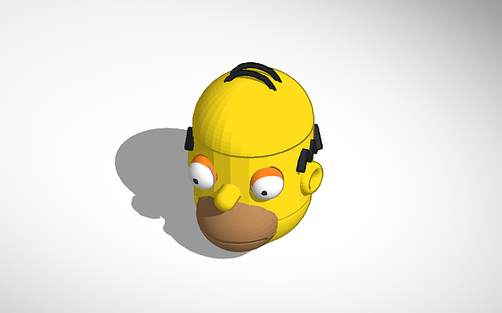 3D design Homer Simpson Head - Tinkercad