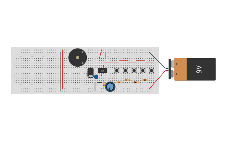 Circuit design Toy Organ - Tinkercad