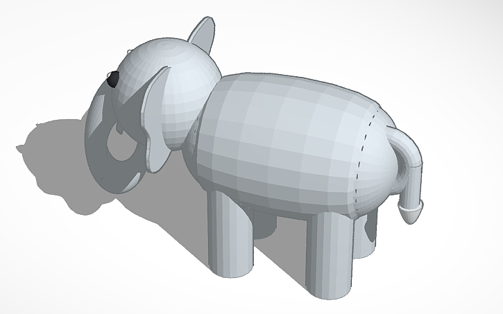3D design Copy of Elephant - Tinkercad