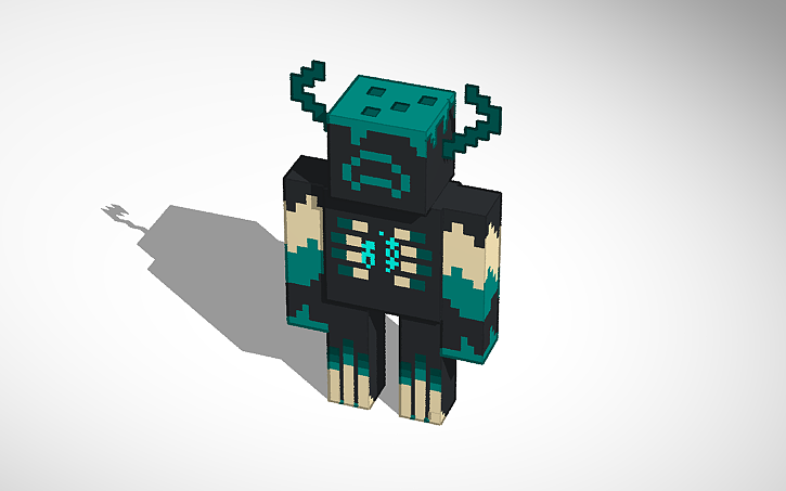 3D design Minecraft warden - Tinkercad