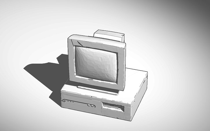 3D design Old PC Business Card Holder | Tinkercad