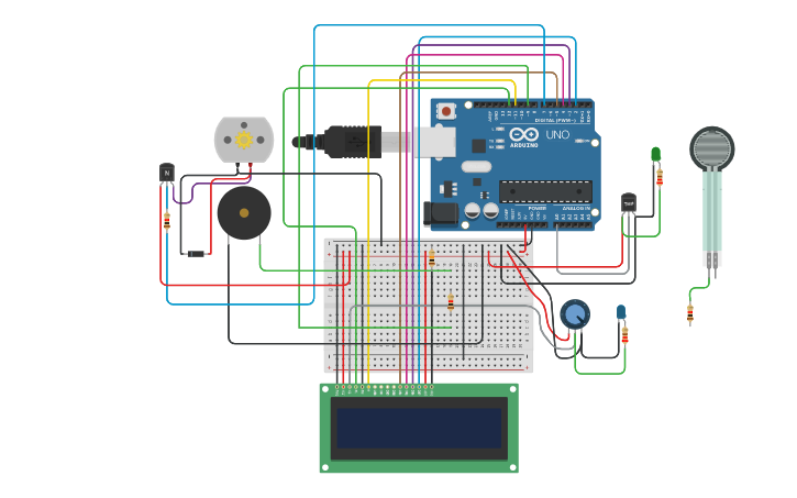 Circuit design Temperature, Humidity, Motor - Public - Tinkercad