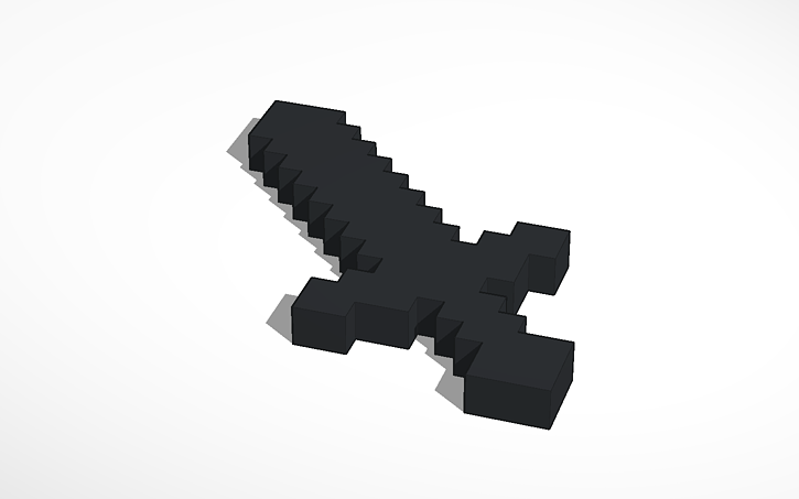 3D design minecraft sword - Tinkercad