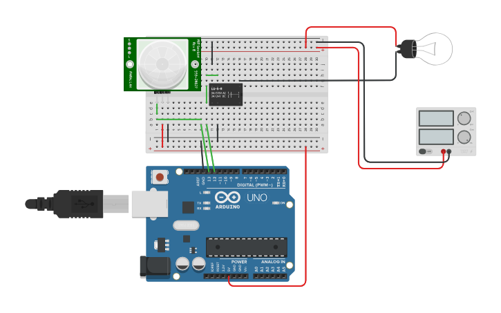 Circuit Design Arduino Turn On The Lights With A Relay Using A Pir