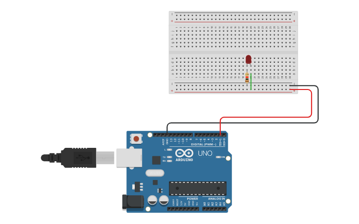 Circuit design Task 1 - Tinkercad