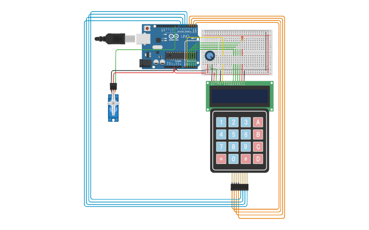 Circuit design PC-C Home Security | Tinkercad