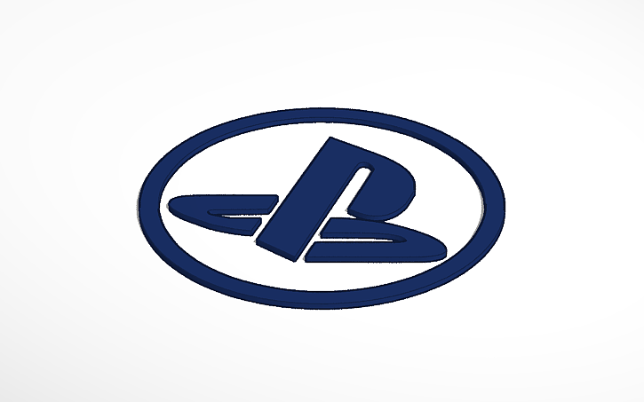 3D design PS4 Logo - Tinkercad