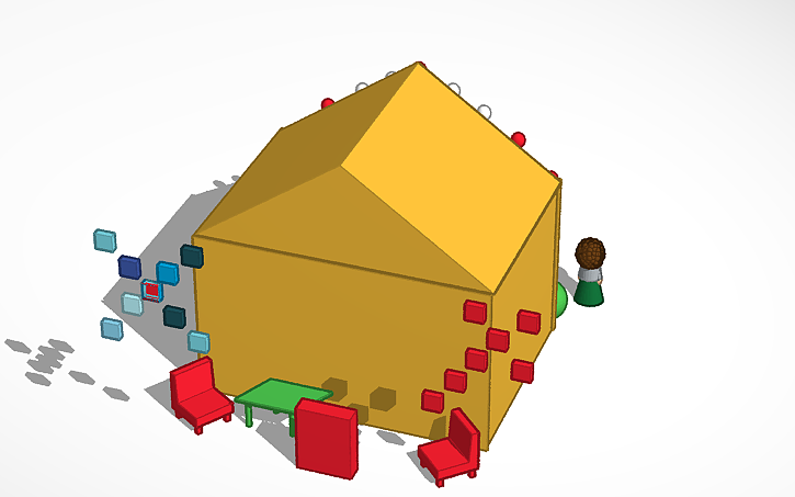 3D design merry Christmas /ginger bread house - Tinkercad