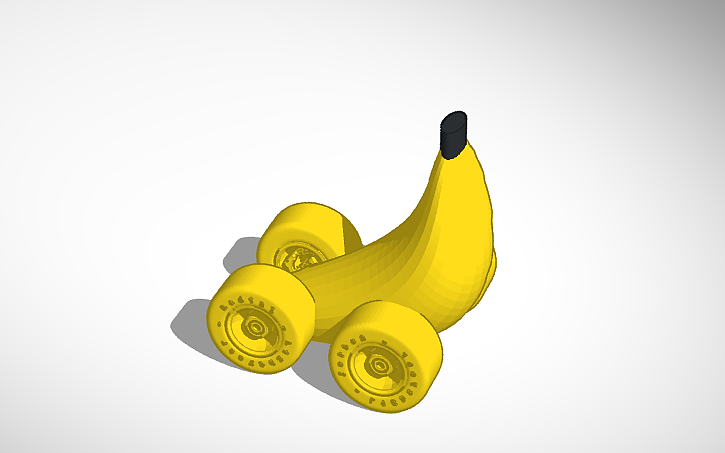 3D design banana car:) - Tinkercad
