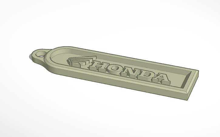 3D design Honda Keychain - Tinkercad