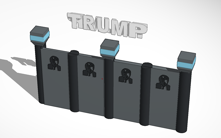 3D design Trump Wall - Tinkercad
