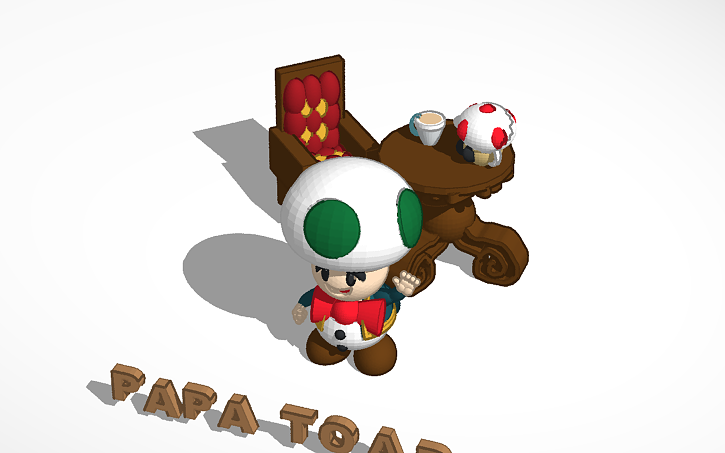 3D design Papa Toad. | Tinkercad