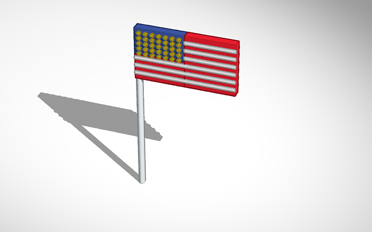 3D design U.S.A flag | Tinkercad
