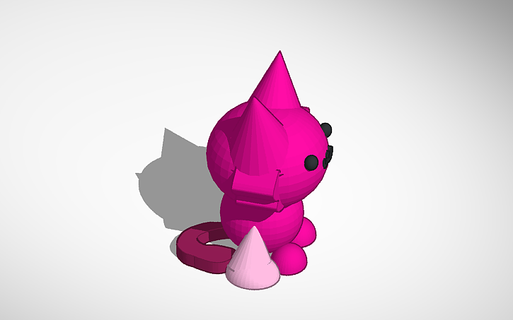 3D design The Pink Kitten | Kitty BS - Tinkercad