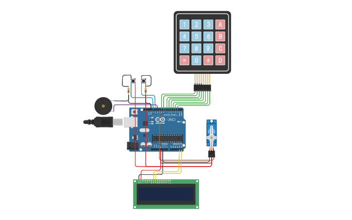 Circuit Design Cerradura Tinkercad