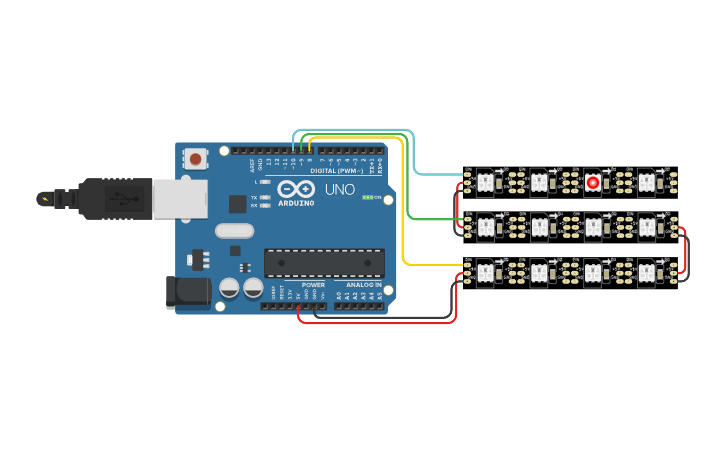 Circuit design 2118092_Scenario2_LED-Strip - Tinkercad